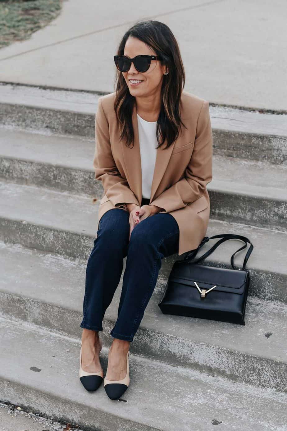How To Wear A Camel Blazer Plus Outfit Ideas | La Vie On Grand