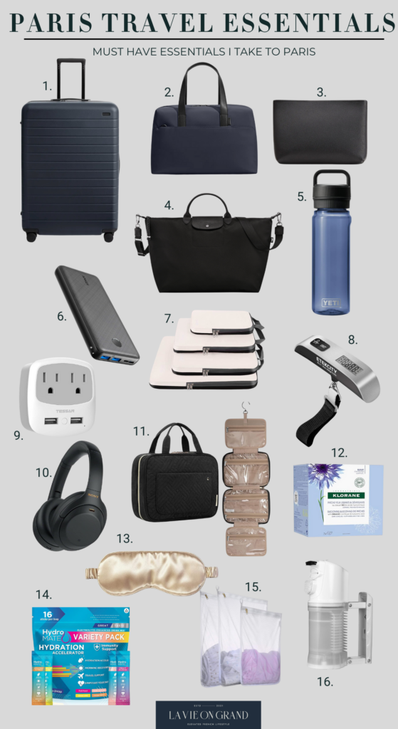 16 Paris Travel Essentials Must Haves | La Vie On Grand