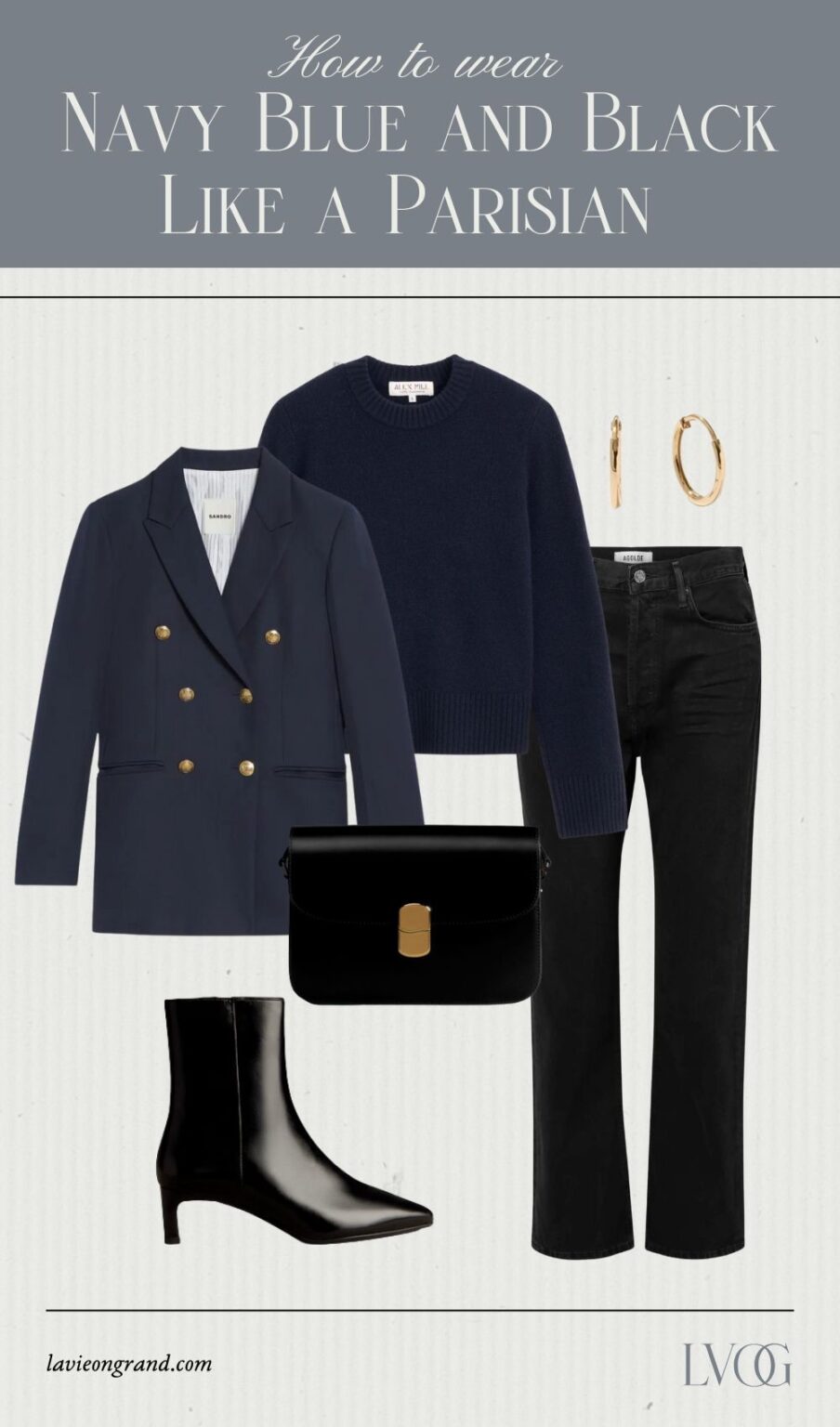 How To Wear Navy and Black Together Like A Parisian
